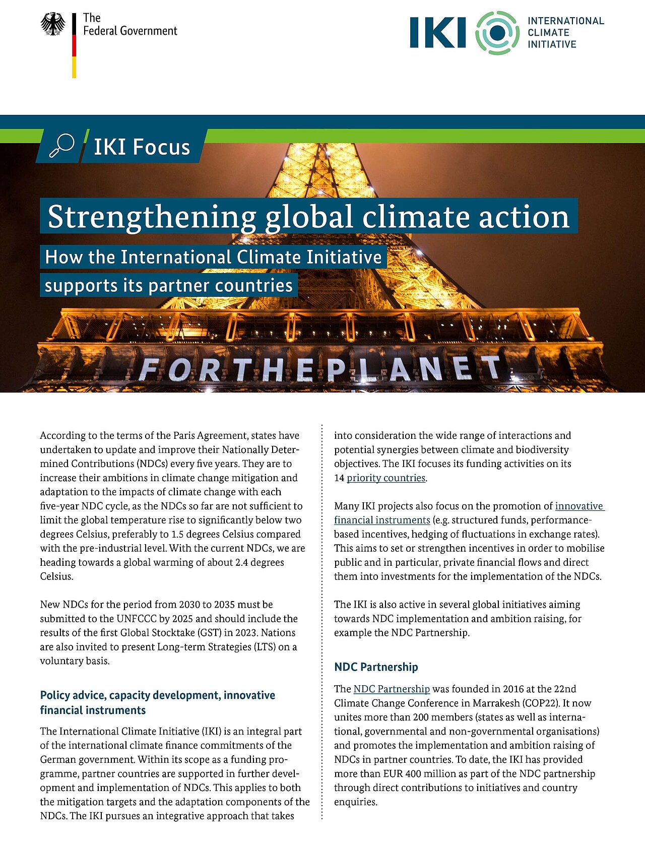 Strengthening global climate action | Internationale ...